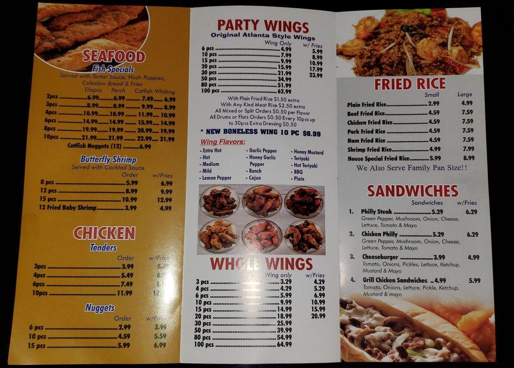 Menu at Super Wing fast food, Ferguson