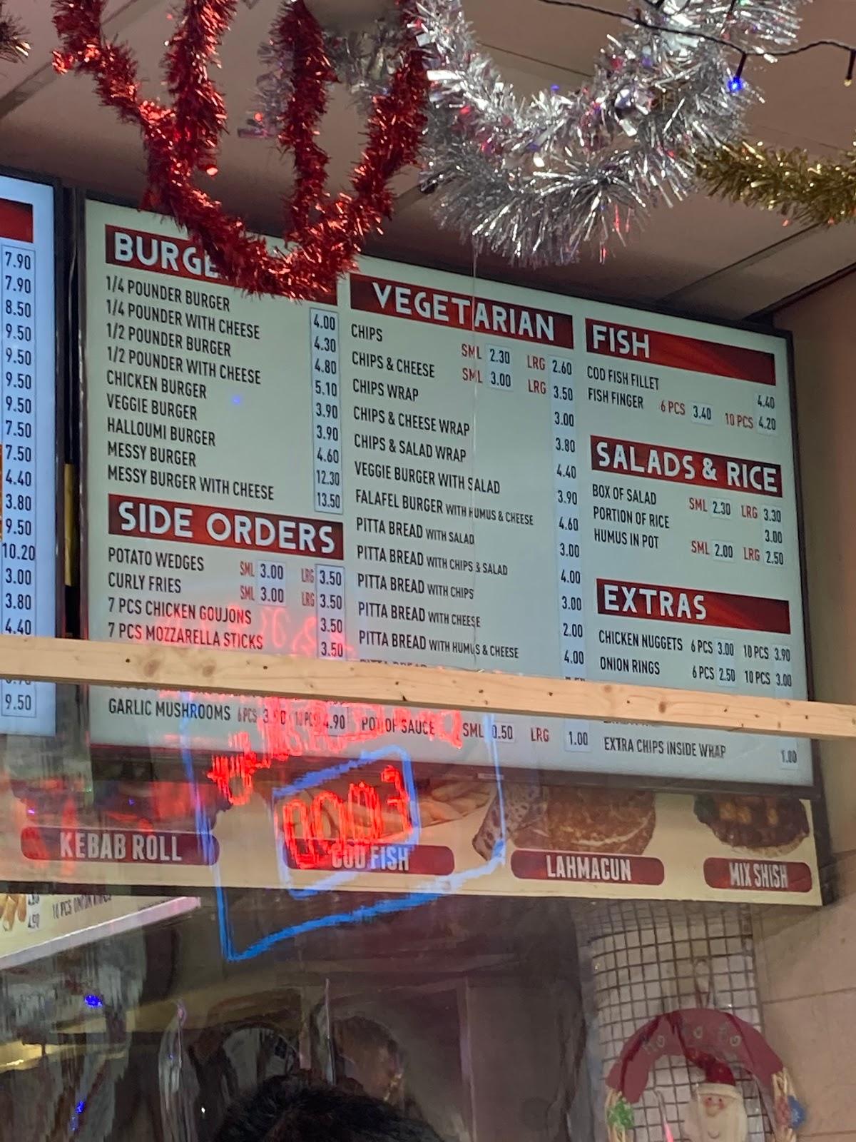 Menu at Southgate Kebab House ️ fast food, London, 8A Station Parade