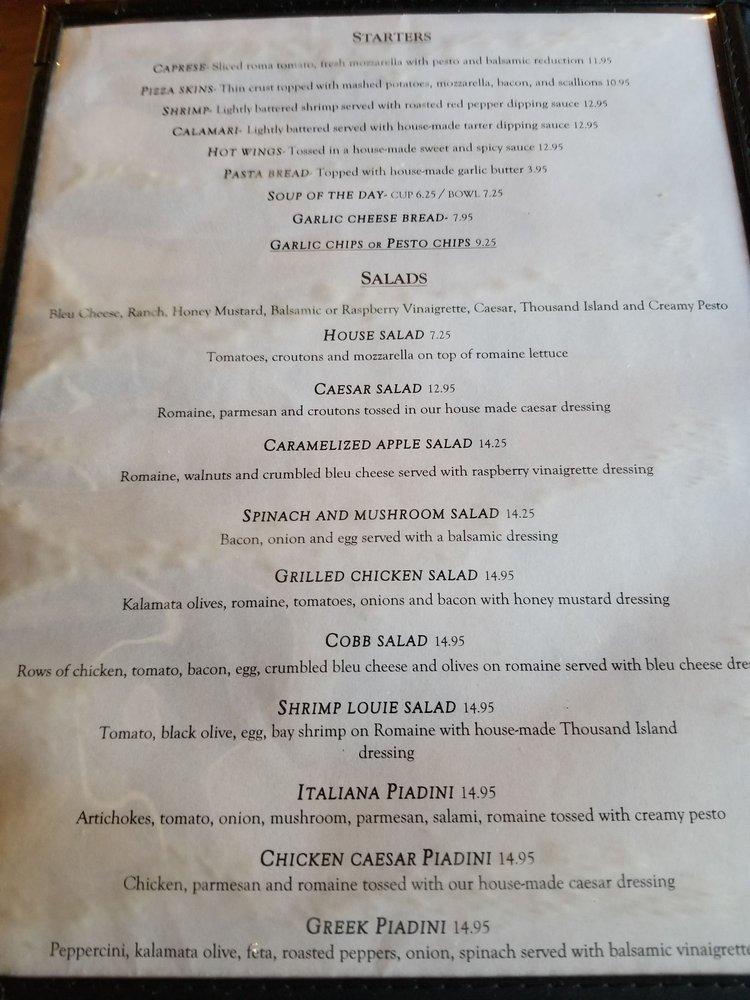 Menu at The Village Italian Restaurant, Novato