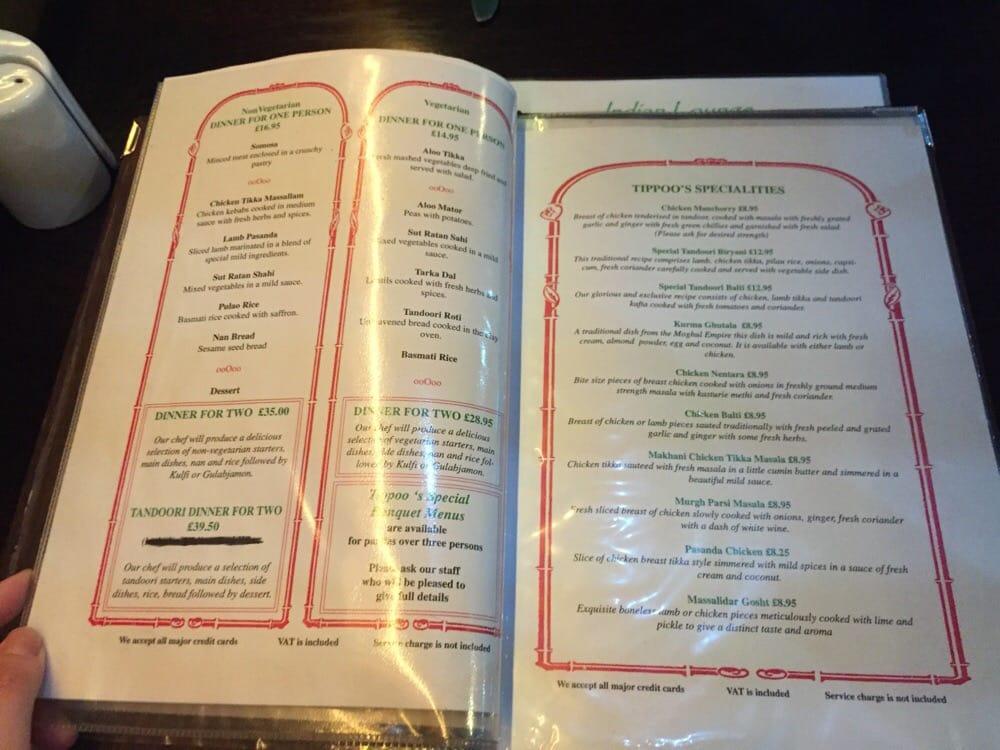Menu at Indian Lounge Edinburgh restaurant, Edinburgh