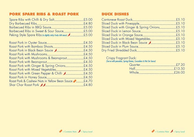 Menu at Surbiton Chinese Takeaway fast food, Surbiton