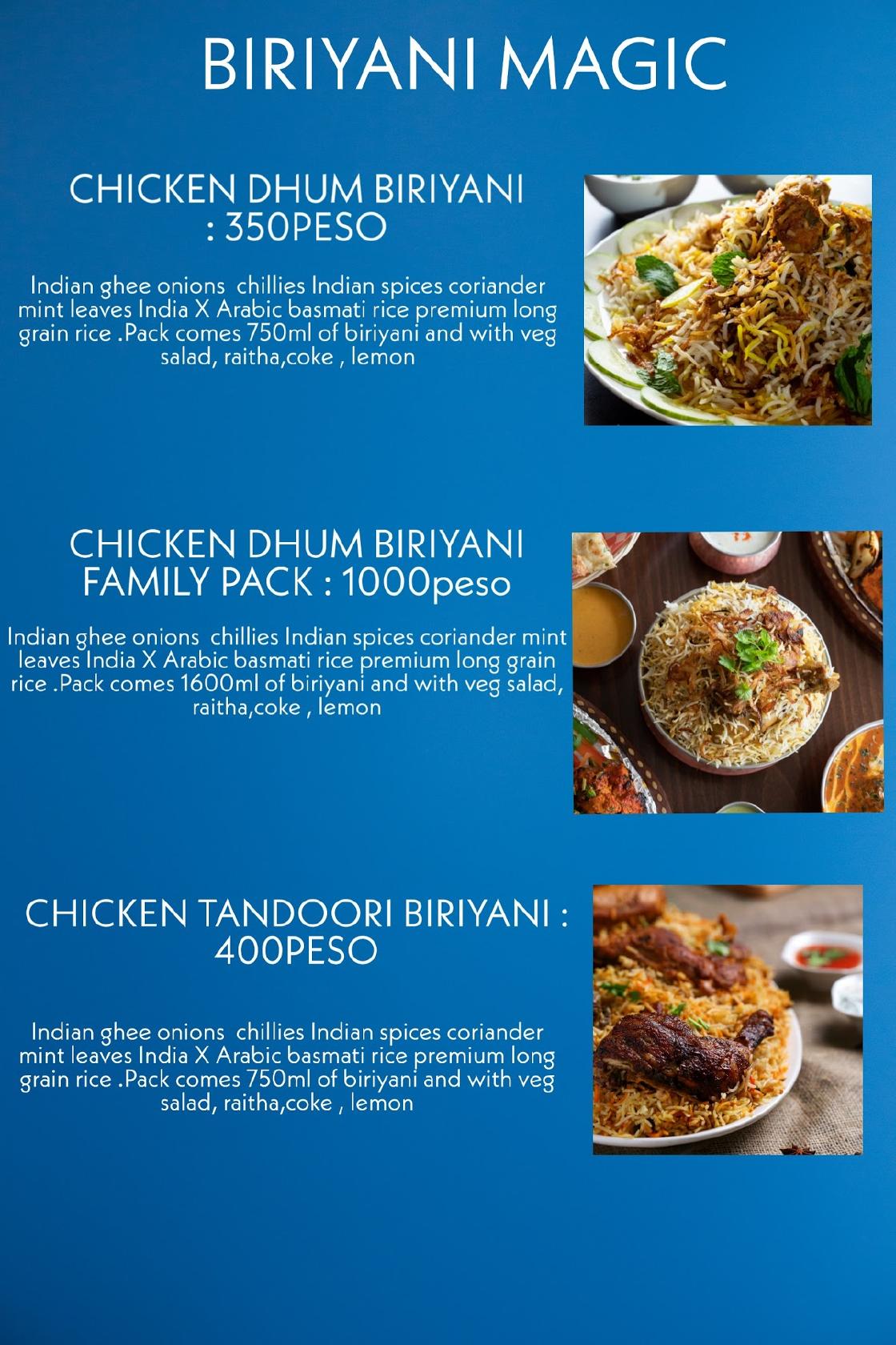 Menu at Kuya Boy Indian Restaurant, Las Pinas