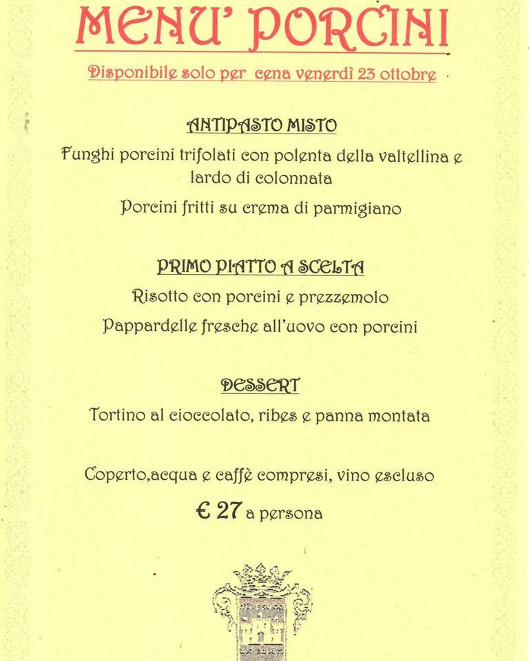 Menu at Il Feudo dei Sapori restaurant, Monza