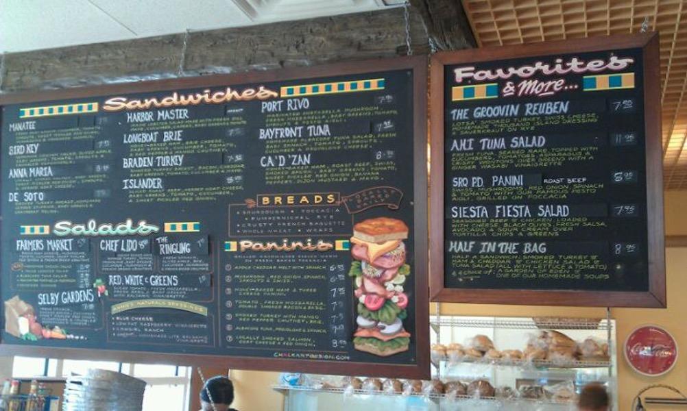 Menu at Michelle's Brown Bag Cafe, Sarasota