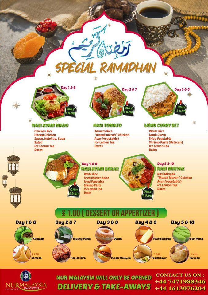 Menu at Restaurant Nur Malaysia Manchester, Manchester