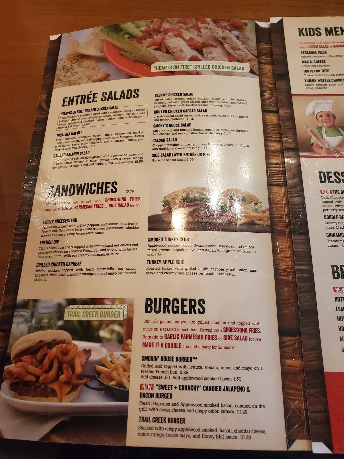 Menu at Smoky Mountain Pizzeria & Grill, Nampa