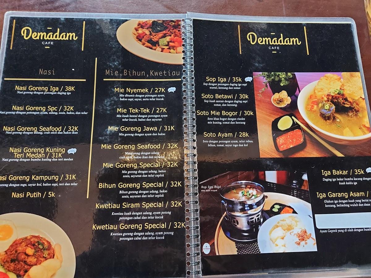 Menu at De'Madam Cafe Pamulang, South Tangerang