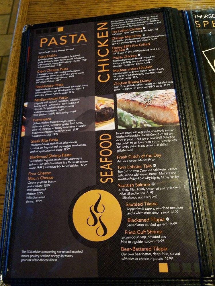 Menu at Fireside Grille pub & bar, Sugar Grove