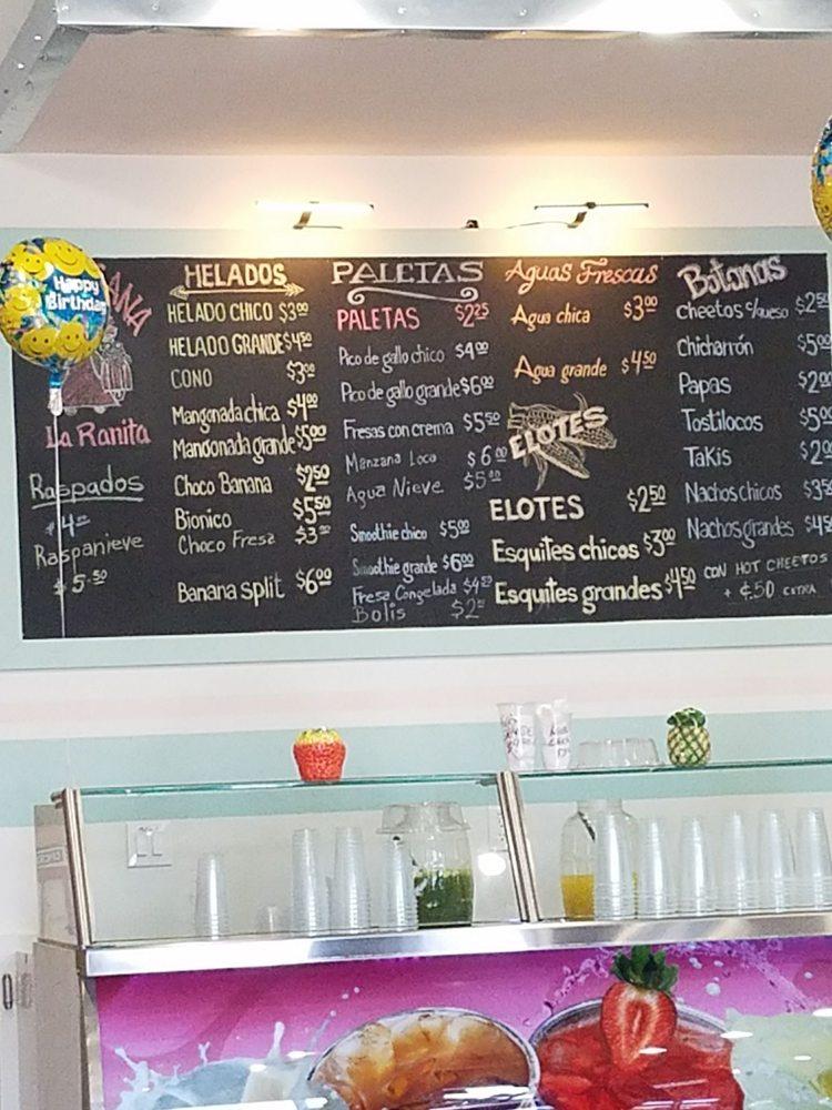 Menu at Raspados Don Manuel la Michoacana desserts, Montebello