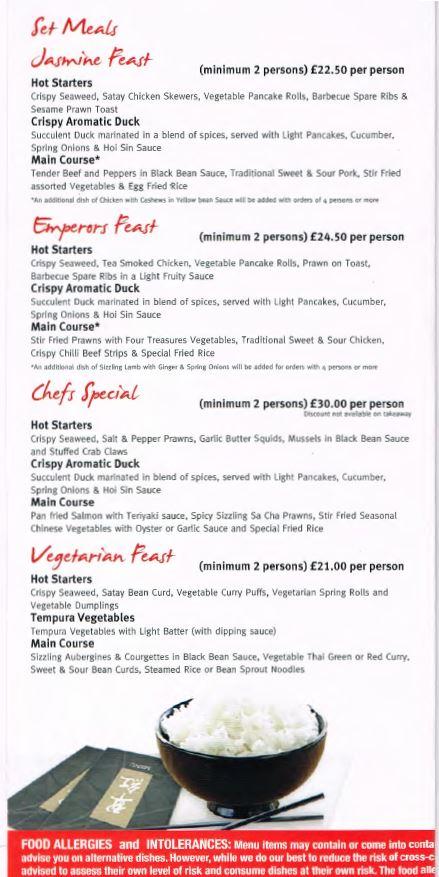 Menu at China Red restaurant, Hatfield, 16 Bradmore Green