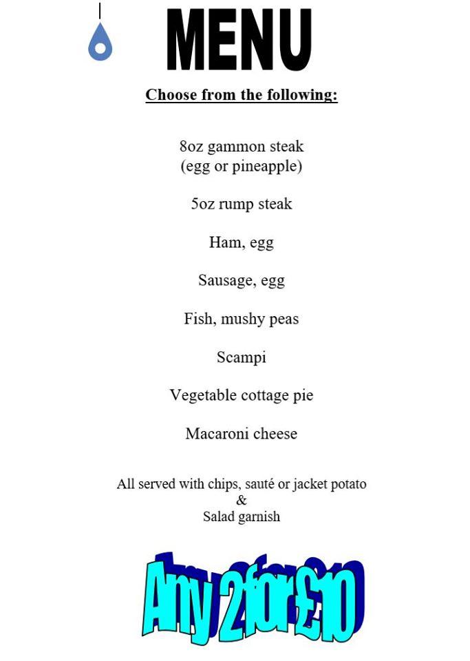 Menu at Tafarn-Y-Trap pub & bar, Llangennech