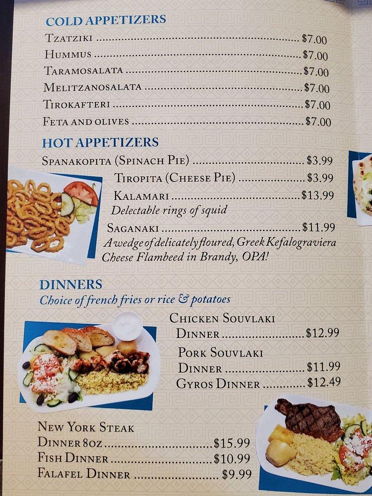 Menu at Authentic Greek & Mediterranean Eatery restaurant, Toronto