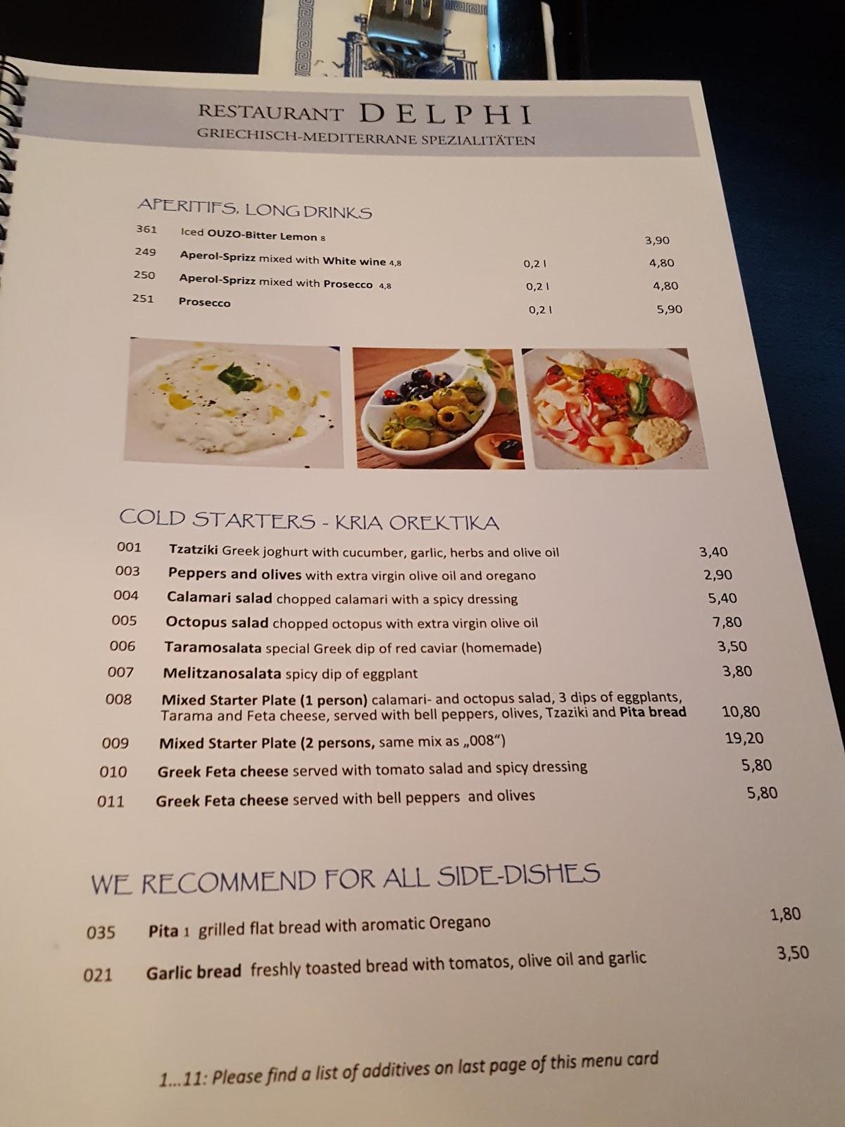 Speisekarte von Delphi Griechisches Restaurant, Ingolstadt
