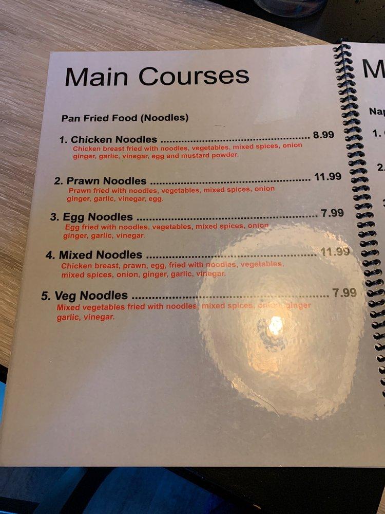 Menu at Ginger Garlic Nepalese Cuisine restaurant, Regina