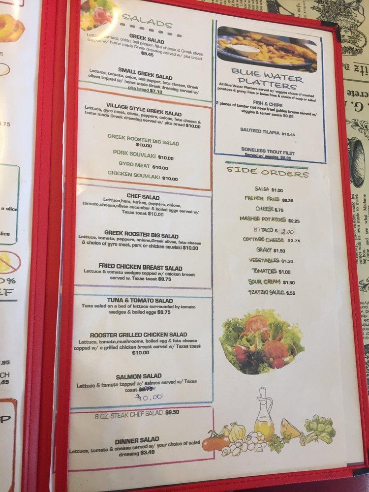 Menu at Red Rooster Cafe, Denver, Washington St