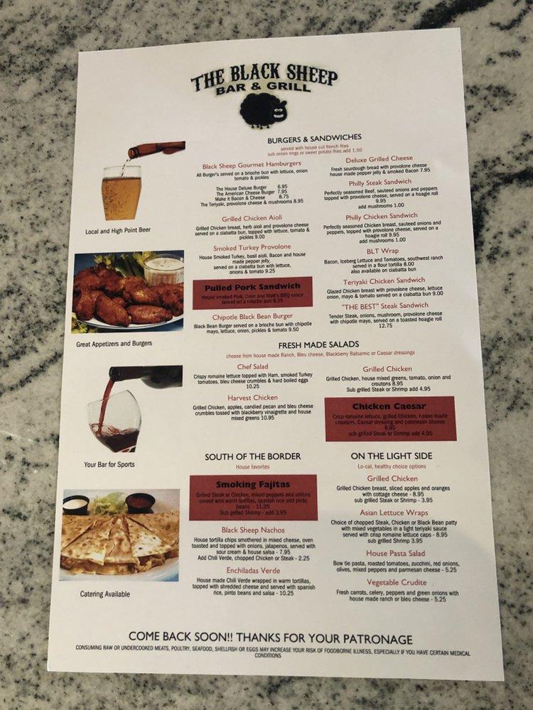 Menu at The Black Sheep Bar & Grill Foothill, Salt Lake City