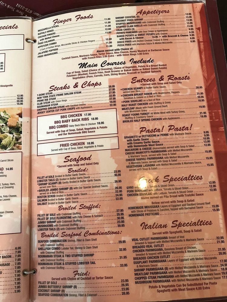 Menu at Waverly Diner restaurant, New York City