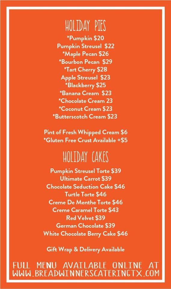Menu at Bread Winners Cafe & Bakery, Dallas, McKinney Ave