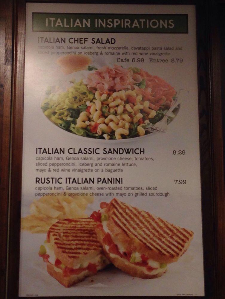 Menu at Corner Bakery, Whittier