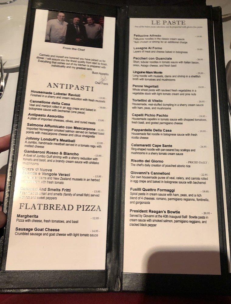 Menu at Il Bel Lago restaurant, Creve Coeur