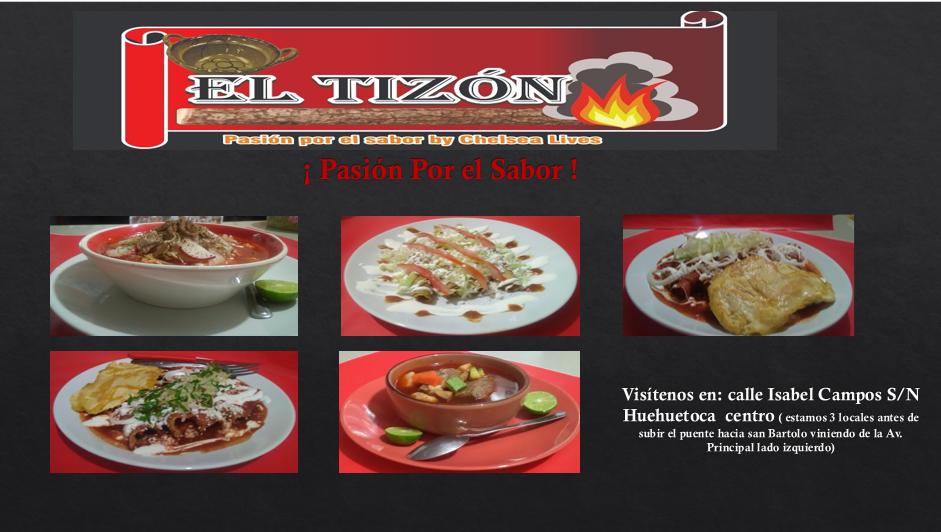 Menu at El Tizón restaurant, Santa Teresa