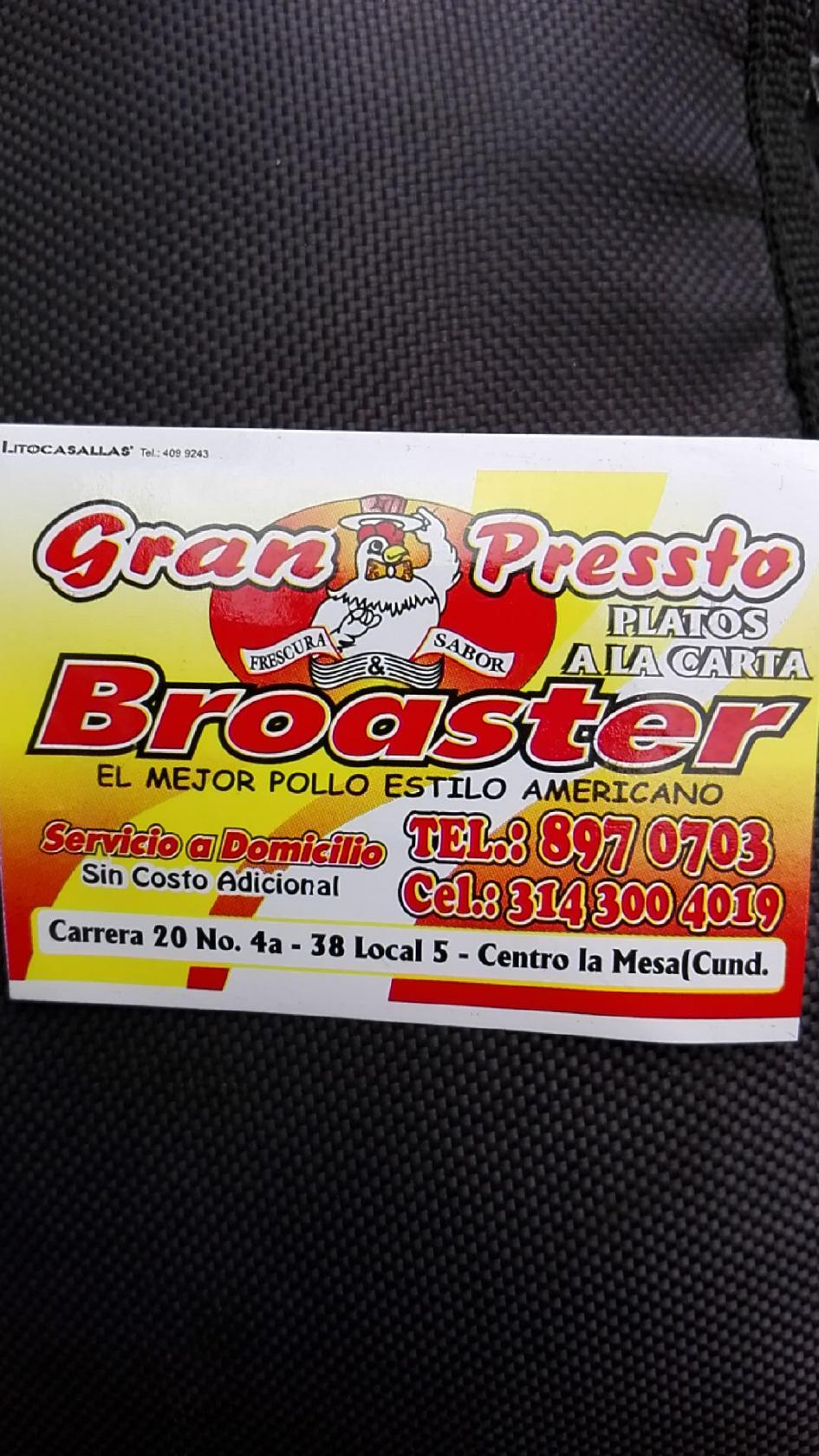 Restaurante Gran Pressto Broaster, La Mesa - Opiniones del restaurante