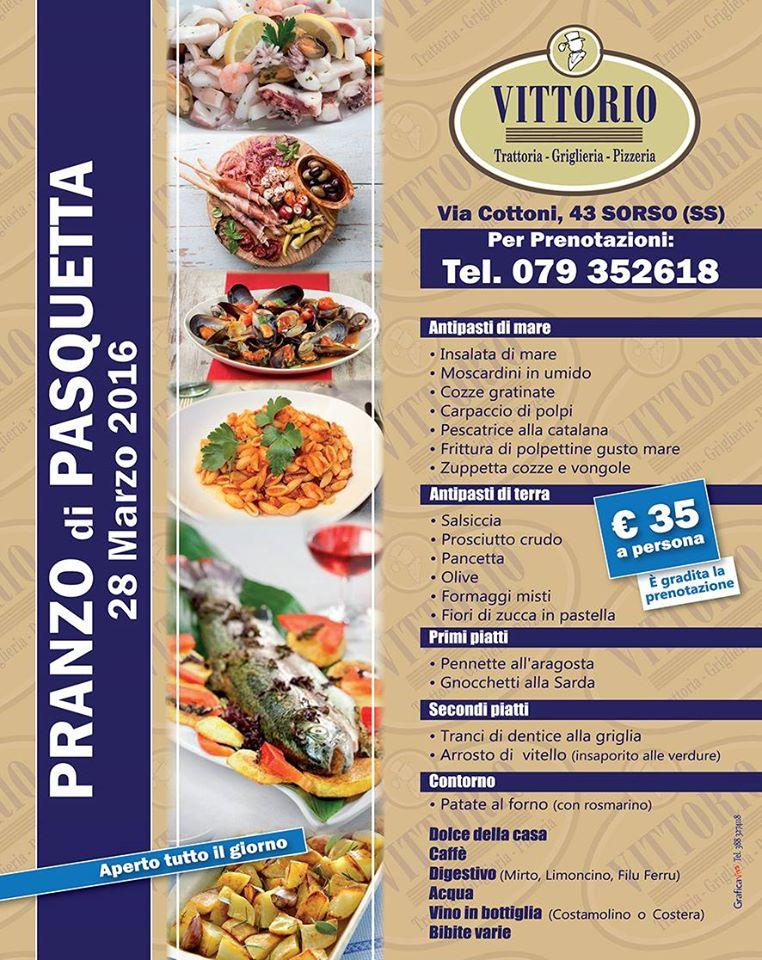Menu da Ristorante Pizzeria da Vittorio, Sorso