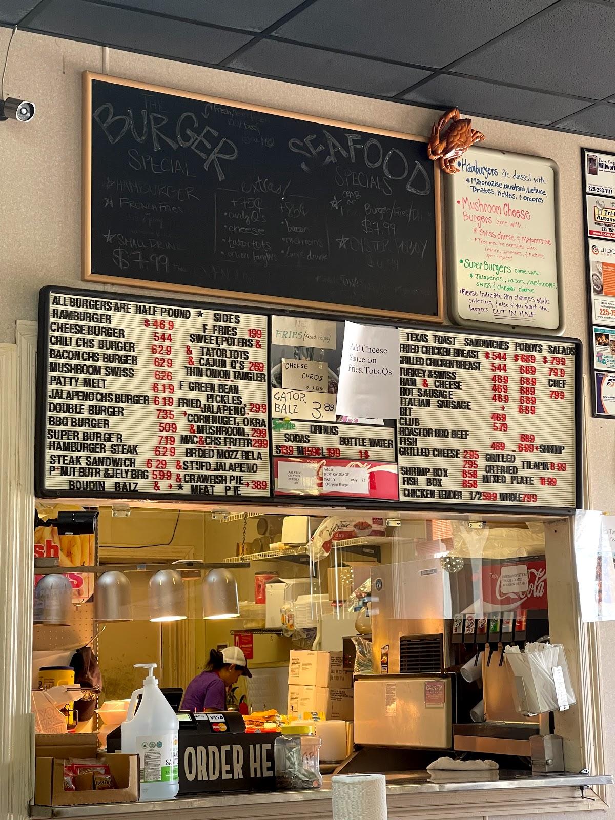 Menu at Riverside Patty restaurant, Baton Rouge, Cloverland Ave