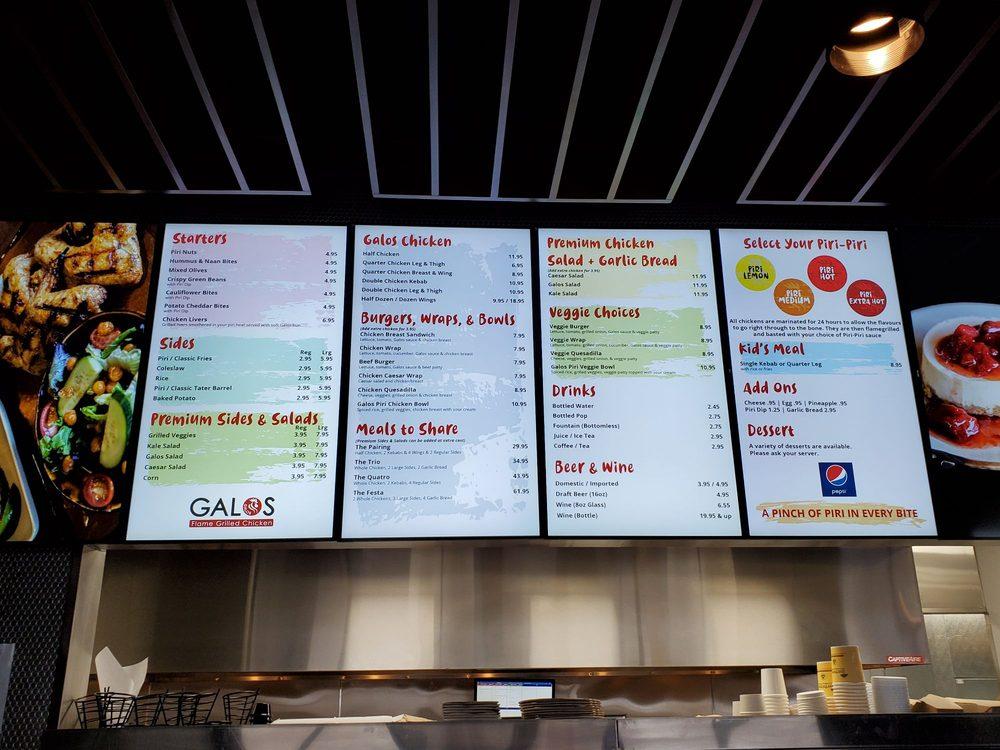 Menu at Galos Flame Grilled Chicken restaurant, Bellingham