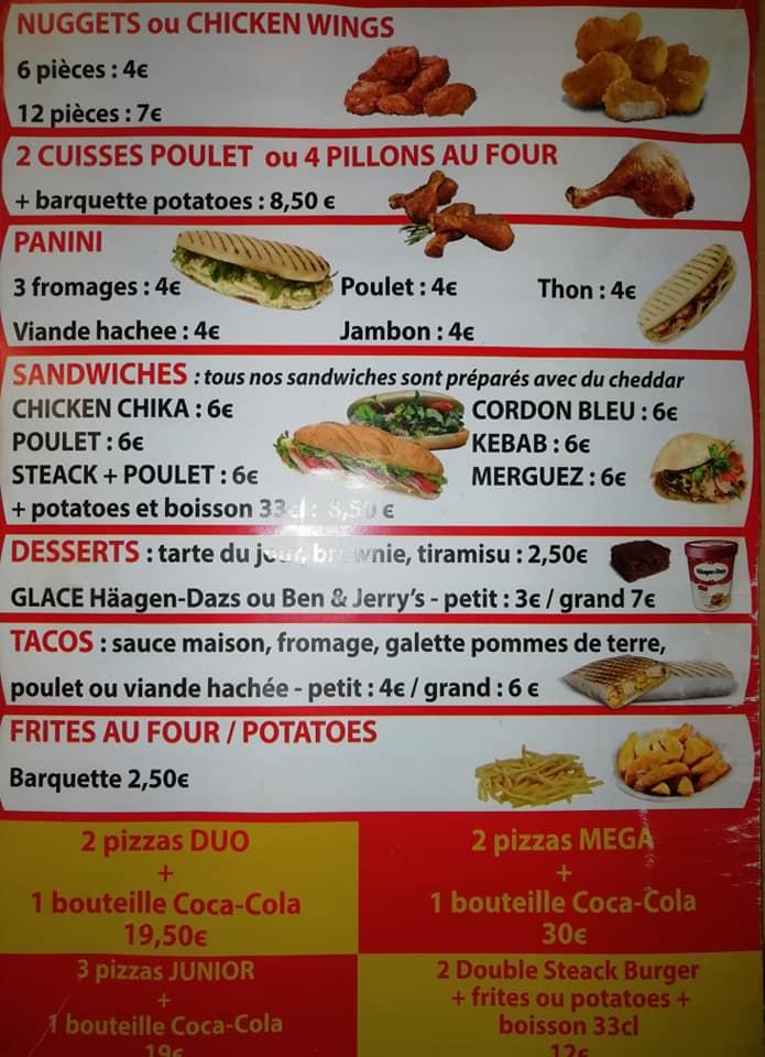 Menu at Pizza mariana dijon pizzeria, Dijon