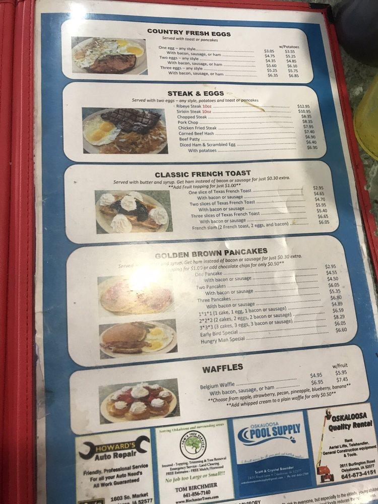 Menu at Riverside Family Restaurant 2, Oskaloosa