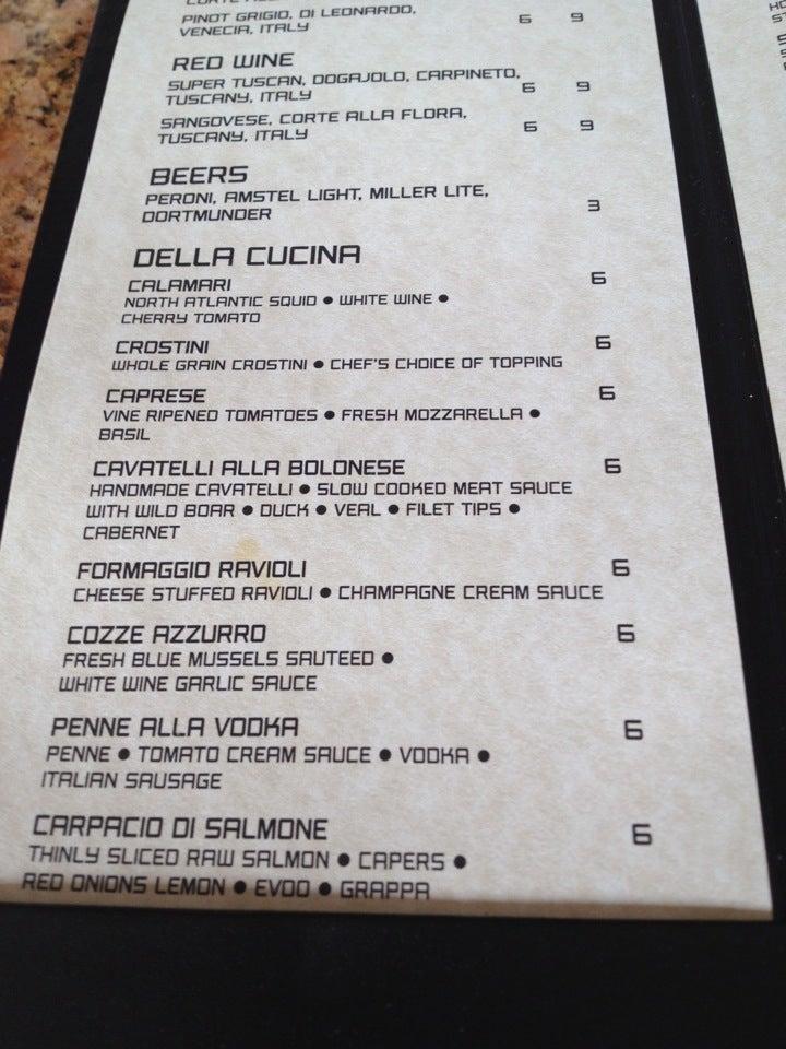 Menu at Luca Italian Cuisine pub & bar, Cleveland