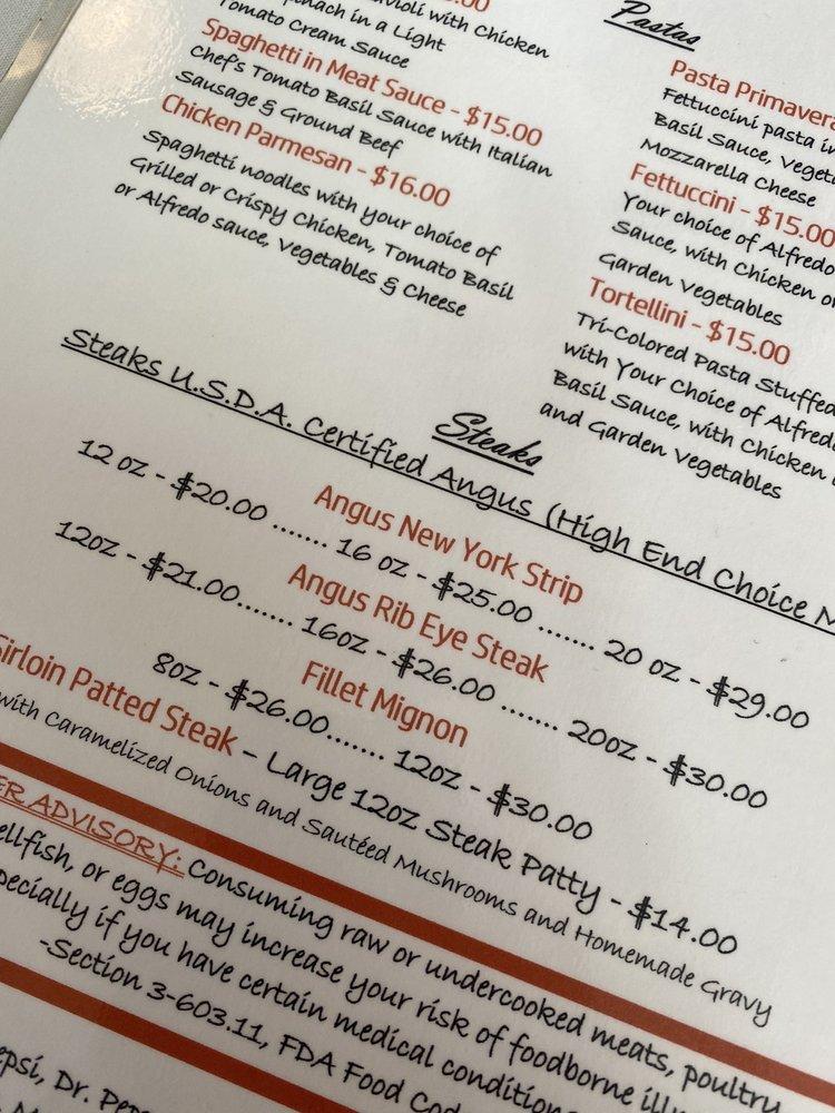 Menu at Mio Sogno restaurant, Oneonta, 200 1st Ave E