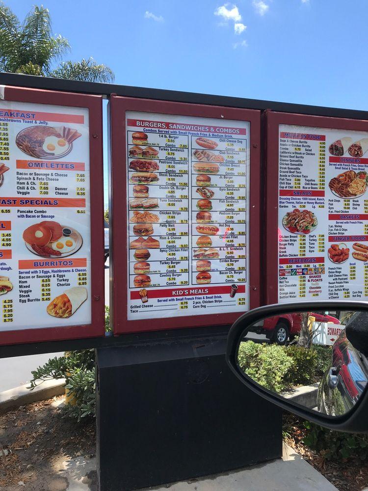 Menu at Steve's restaurant, Torrance, Prairie Ave