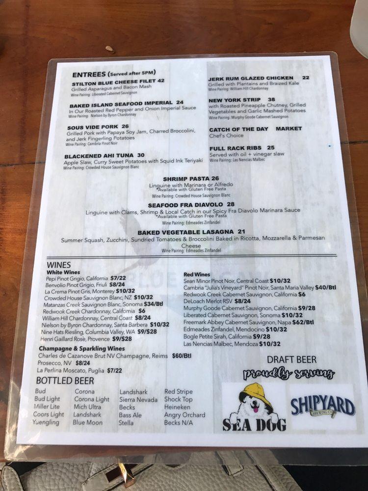 Menu at Rams Head Southernmost restaurant, Key West