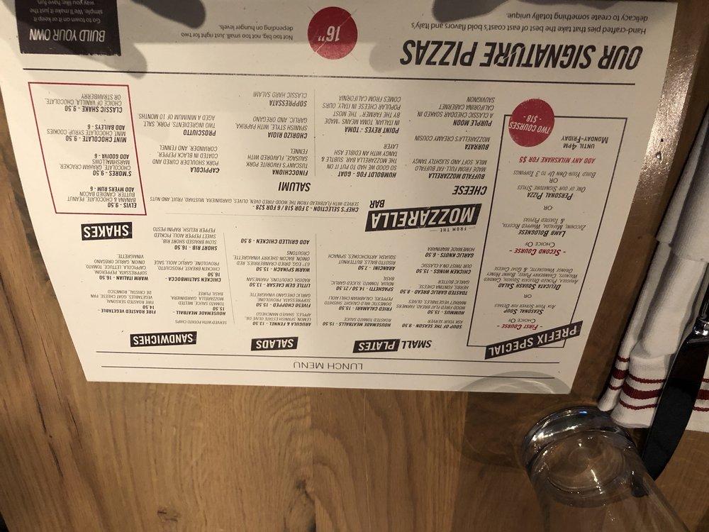 Menu at Moneyline Pizza & Bar, Las Vegas