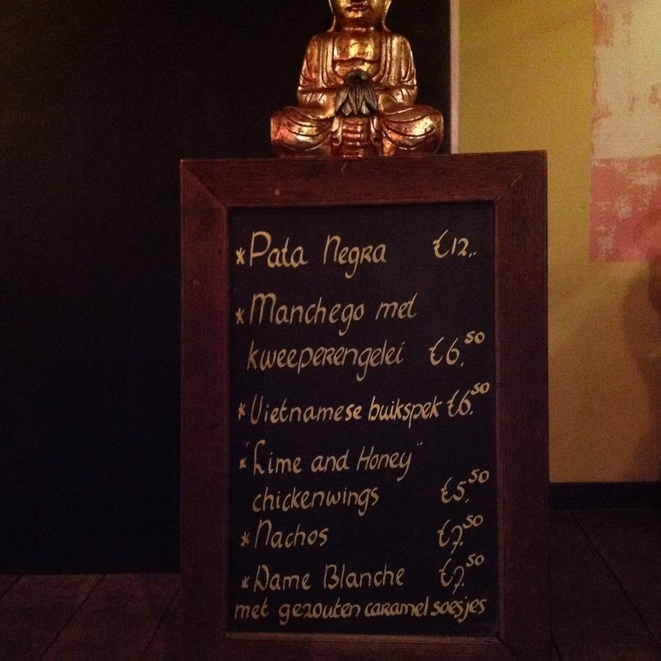 Menu at Restaurant El Mundo, West-Terschelling