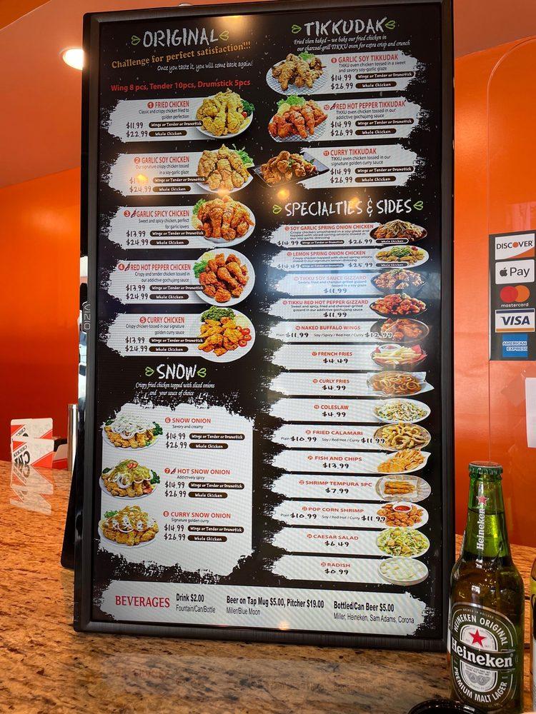 Menu at Choong Man Chicken Peachtree City restaurant, Peachtree City