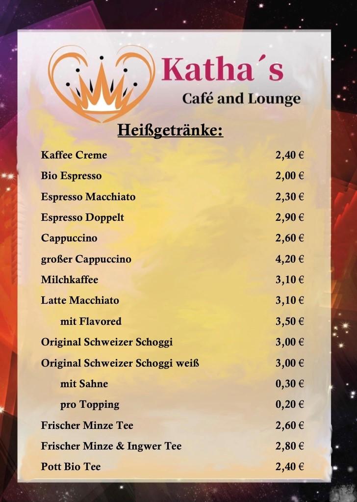Menu at Katha’s Café and Lounge - Schweinfurt restaurant, Schweinfurt