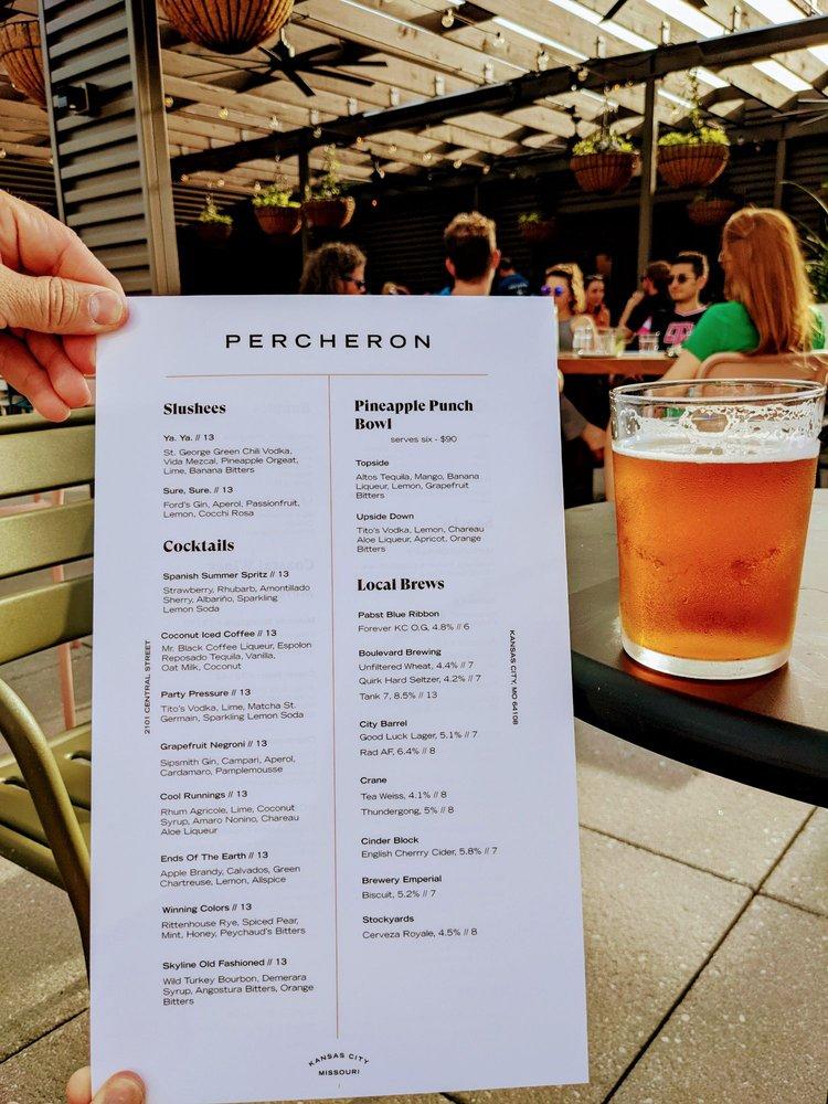 Carta de Percheron Rooftop Bar, Kansas City