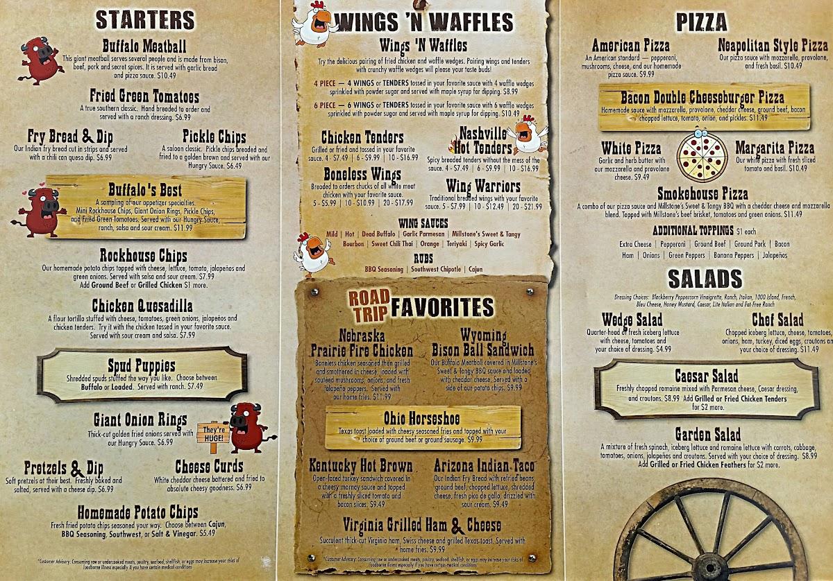 Menu at Hungry Buffalo pub & bar, Logan