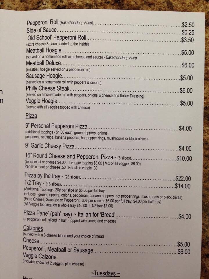 Menu at Lil' Gerardo's pizzeria, Bellaire