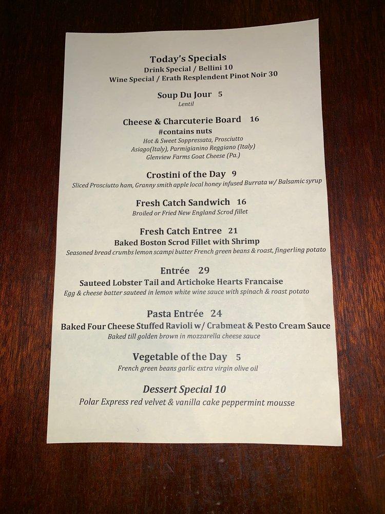 Menu at The Offshore Restaurant, Point Pleasant Beach