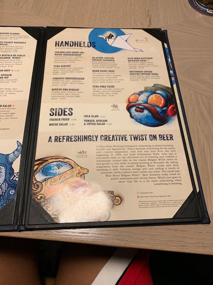 Carta del pub y bar Blue Moon Taphouse, Norfolk