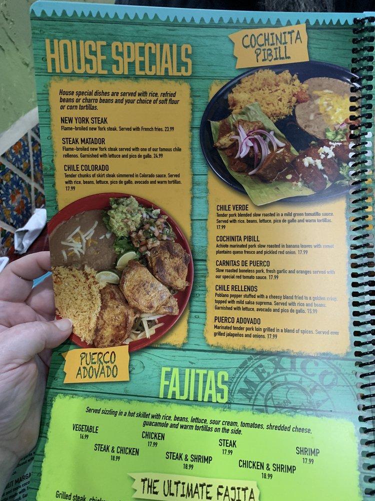 Menu at Torito Mexican Restaurant, North Haven