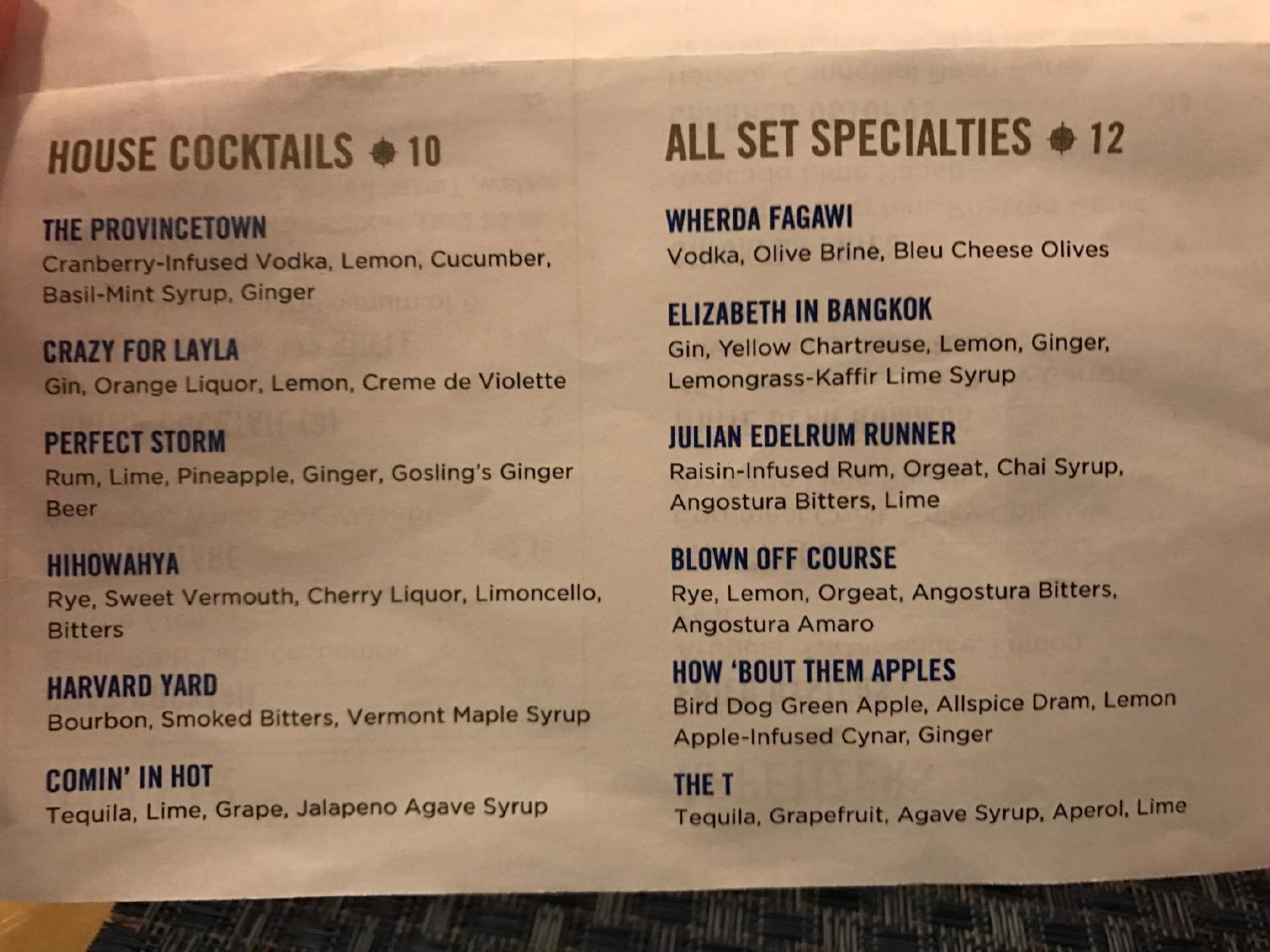 Menu at All Set Restaurant & Bar, Silver Spring