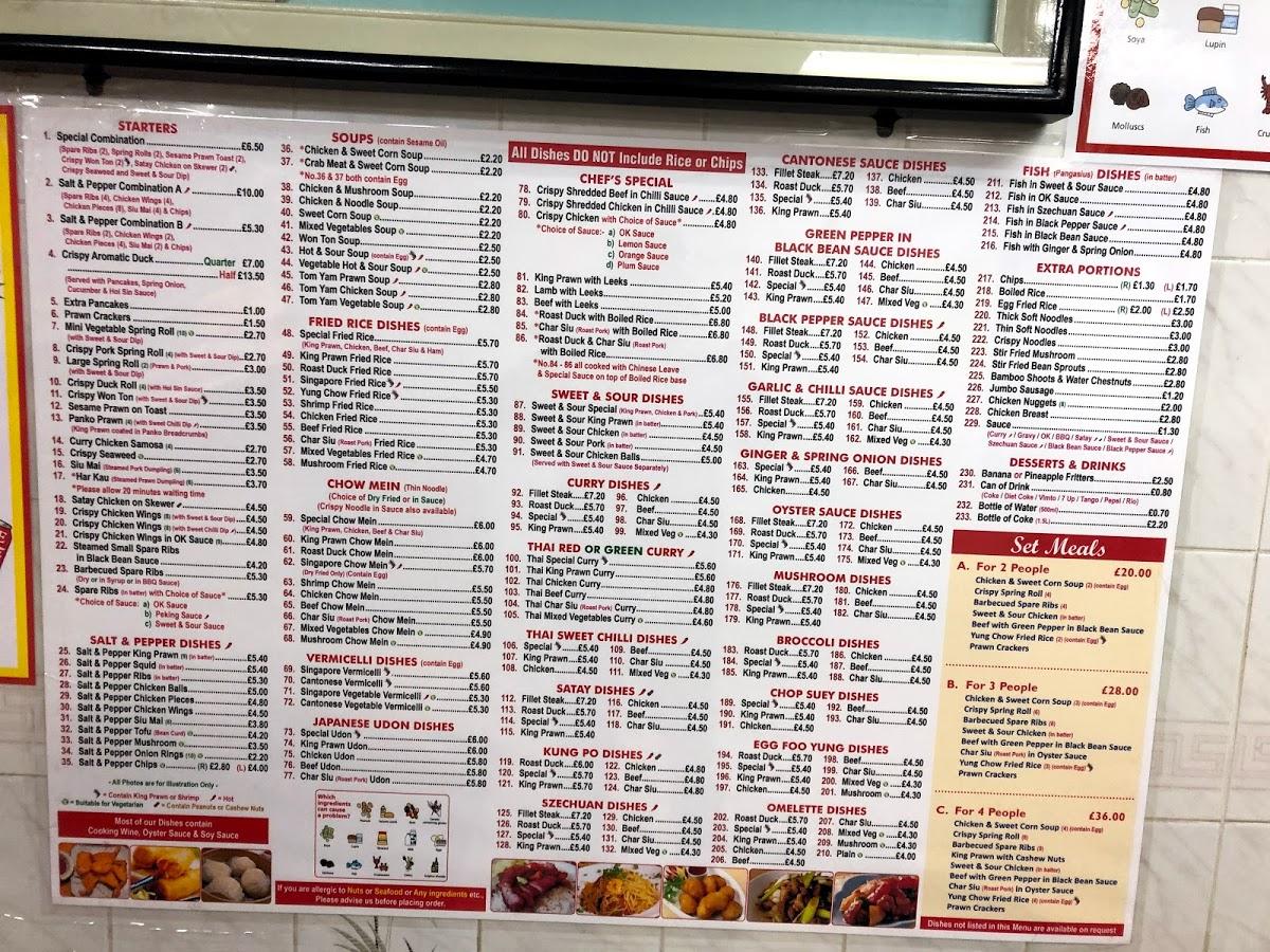 Menu at Jade Garden Takeaway (Golden Bridge) restaurant, Manchester ...