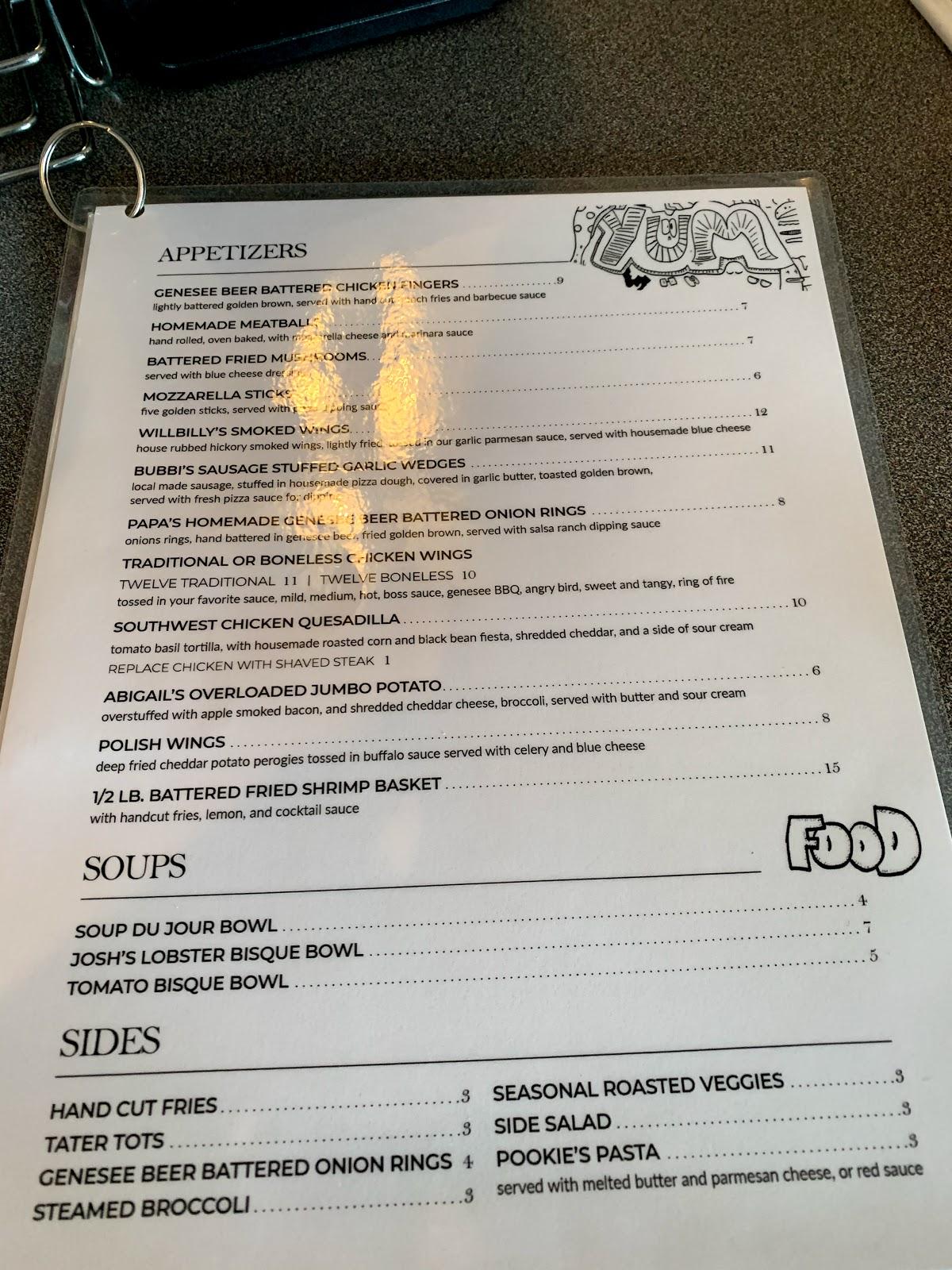 Menu at Hogan's Eatery pizzeria, Sodus