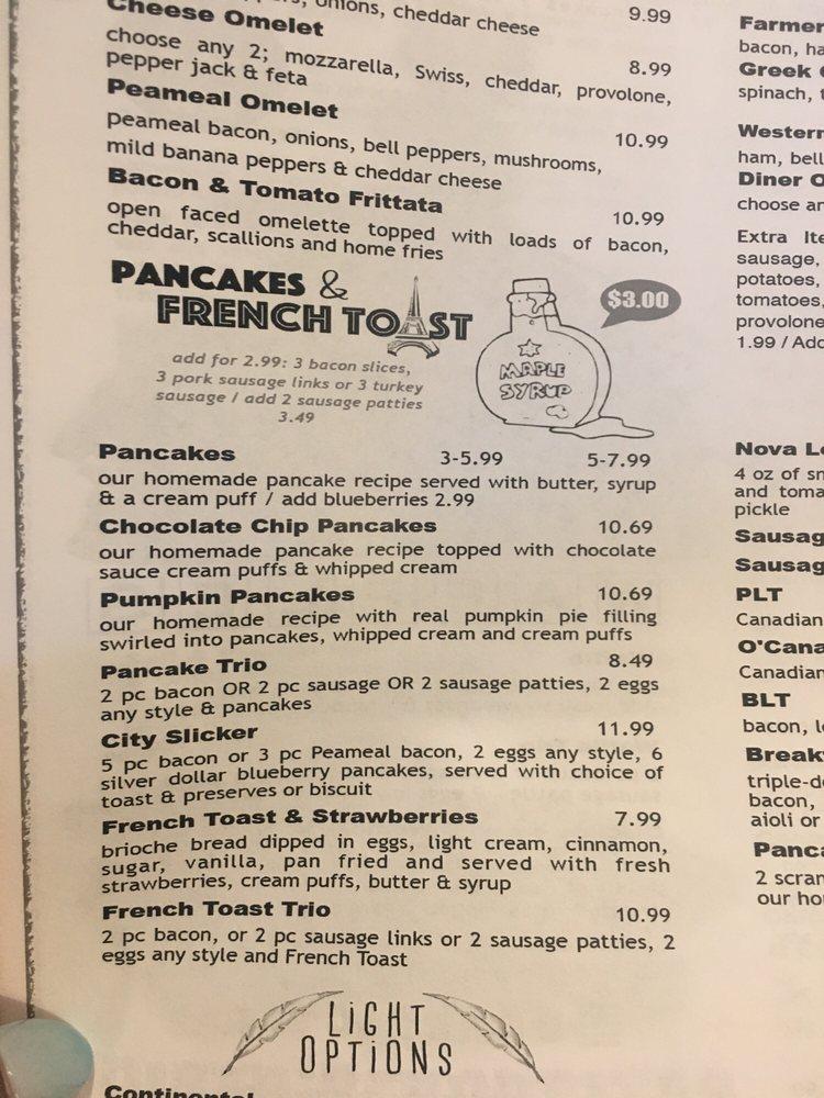 Menu at Maple Leaf Diner restaurant, Dallas