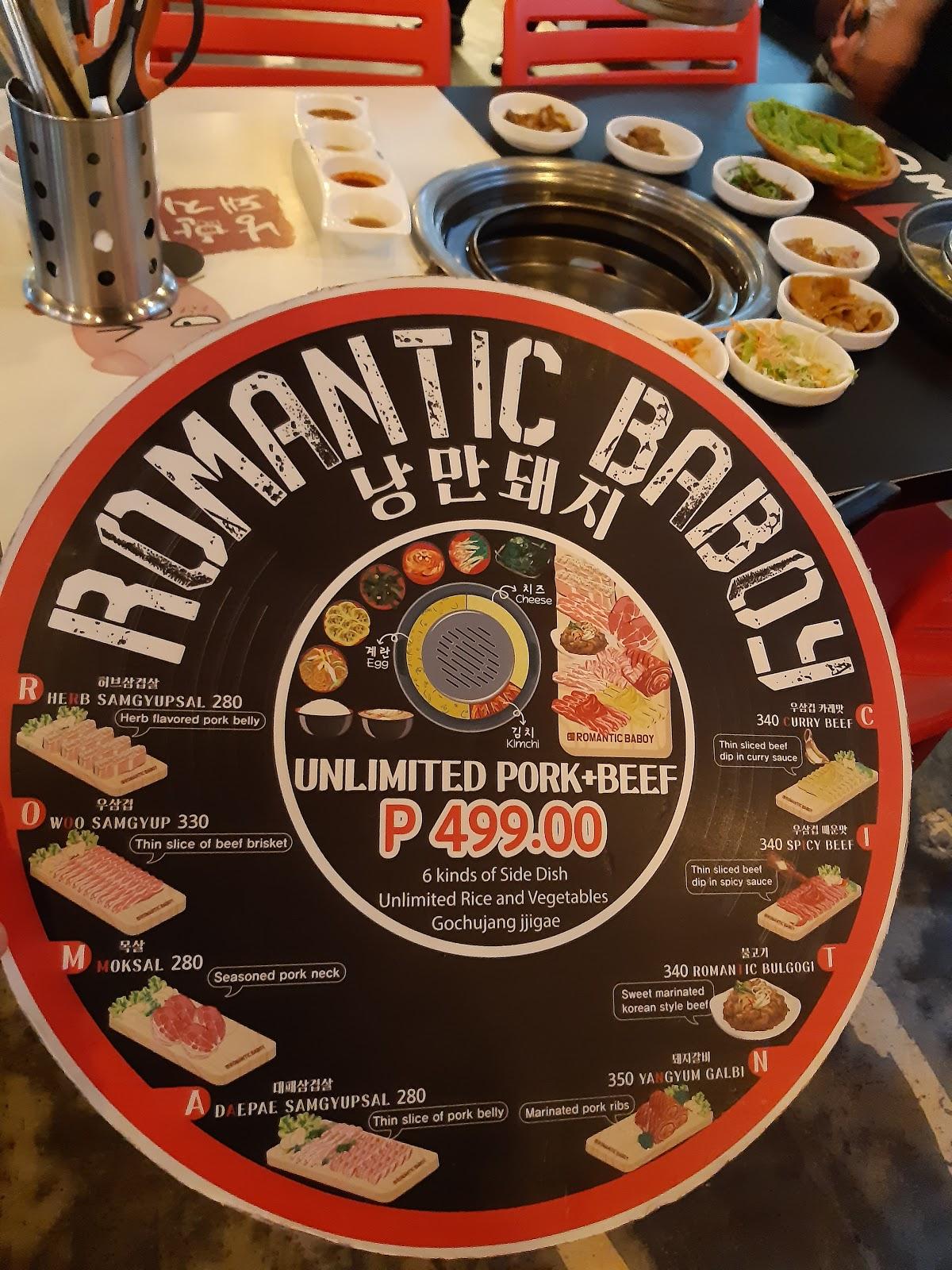 Menu at Romantic Baboy - Ali Mall restaurant, Quezon City, 1109 General ...